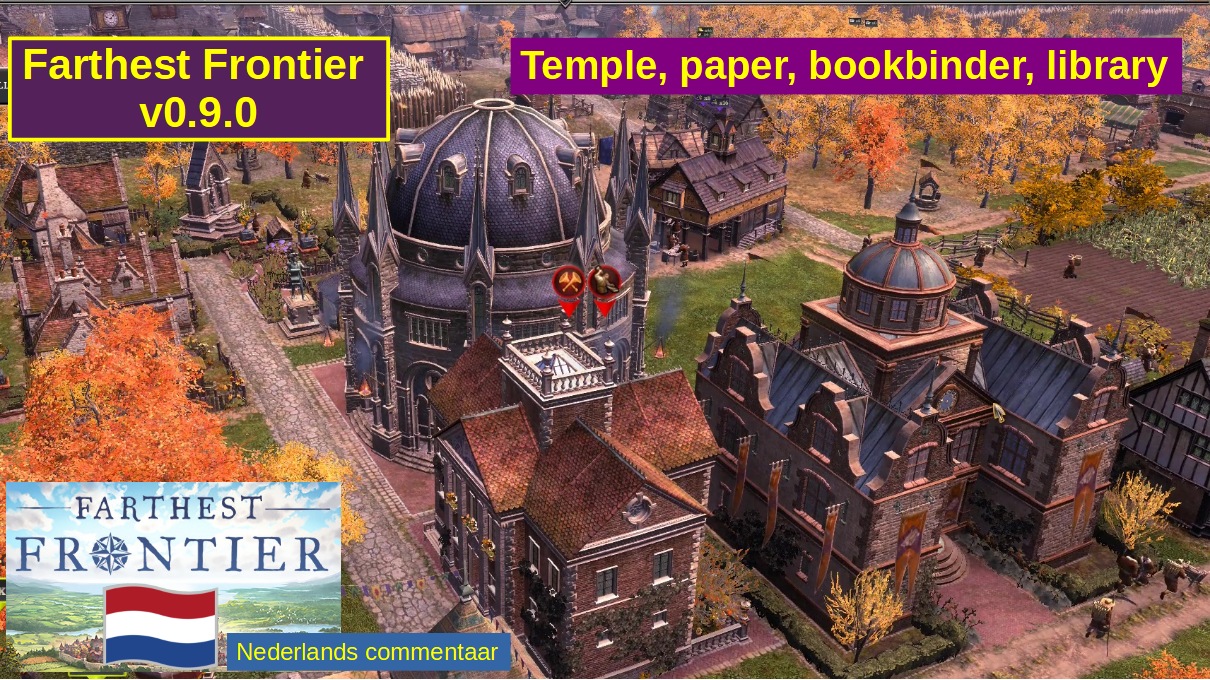 Farthest Frontier v0.9.0 Tempel, relics, Gildehuis, Papier, Bibliotheek ...
